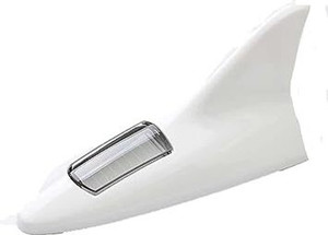 Ride2joy White LED Signal Antenna Solar Shark Fin Car Roof Light Sensor ...