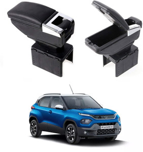 Oshotto PU Leather AR-01 Car Armrest Console Box For Punch Black Car ...