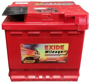 EXIDE Din50-50ah Mileage Car Battery 50 Ah Battery for Bike Price in ...