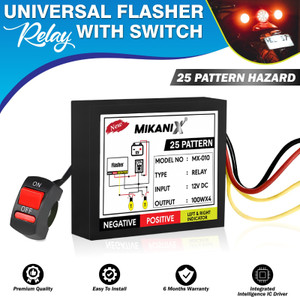 MIKANIX Front, Rear Flasher Indicator Light for Universal For Bike ...