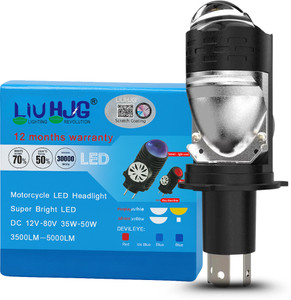 LIU HJG Super Bright White LED H4 Projector Lens Bulb With Red Devil ...