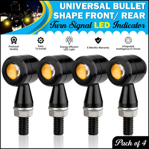 Moto Genius Mini Bullet Shape Front / Rear Turn Signal LED Indicator ...