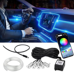 CCE RGB Sound Active Car Dashboard Lighting Kit Wireless Bluetooth APP ...