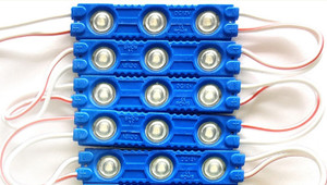 Steko (5 Pieces) {BLUE} DC 12V 1.5 Watt Optical Lens 3 LED Module Light ...