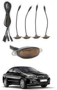 RKPSP 4 LED Front Grill Led Lights Amber Lights DRL For Linea-Fiat-2009 ...