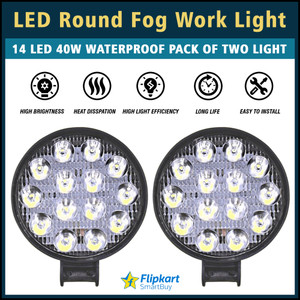 Flipkart SmartBuy 14 LED Round Fog Light 4 Inches 42W Waterproof Off ...