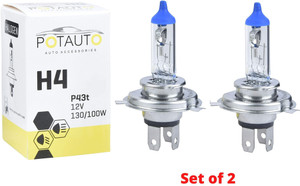 Potauto H4 Car Headlight Bulb P43t 12V 130/100W - Set of 2 Headlight ...
