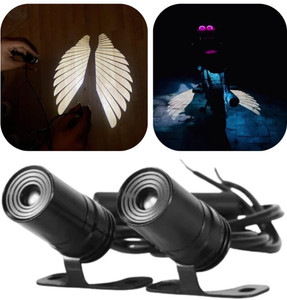 SHOP4U Angel Wings Neon Floor Bike Lighting Projector White Color Wings ...