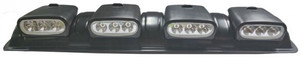 Alco White 3 LED x 4 Lens Roof Light Offroad Spot Head Lamps Headlight ...