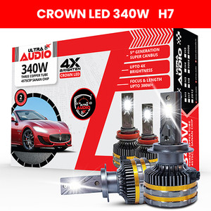 Ultra Audio Crown LED 340W H7 LED Bulbs Auto Driving Lamp, Headlight ...