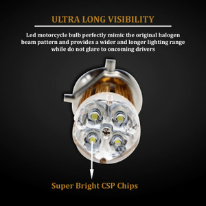 AutoTech Multicolor Flasher 4 Led Head Lamp Bulb 7 Headlight Car ...