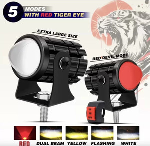 BIKEBLOOM Minispot led foglight(red,yellow,white) colour[pack of 2pc ...