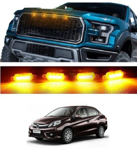 Trigcars Honda Amaze Car Radiator Grill LED Light Set of 4 Dash Light ...
