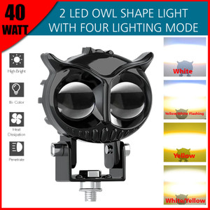 Atoray 2 Led OWL Shape LED Fog Lights, 40W White and Amber Projector ...