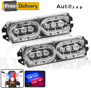 Autozap BLINKING RED BLUE WARNING FLASHER/STROBE LIGHT Brake Light ...