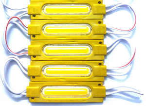 Steko Pack of 5 Pieces (YELLOW) DC 12V 2 Watt Capsule Shape LED Module ...