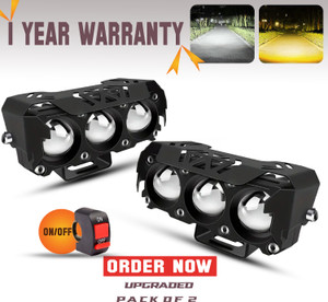 automunk FOG LIGHT 3 LENS LED LAMP Fog Lamp Car, Motorbike, Truck, Van ...