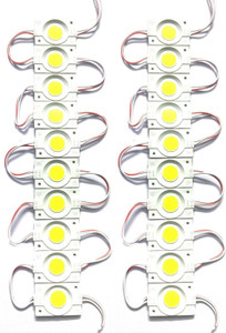 Illuminator Pack of 20(White) - 2.4W Coin LED Light 12Volt DC Self ...