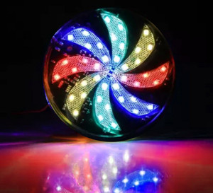 Steko (10CM) 24 Led DC 12 Volt RGB Windmill Multicolor Changing Stylish ...