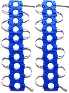 Steko 20 Pieces (BLUE) DC 12V 2.4 Watt Coin Shape LED Module Light For ...