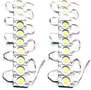 Wizzo 20 Pieces (WHITE) DC 12 Volt 2.4 Watt Coin Shape LED Module Light ...