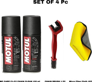 MOTUL C1 C2 Combo Brush-MF Clean & Lube Road 300 ML Chain Oil Price in ...