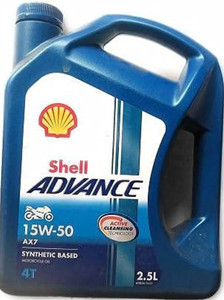 Shell Advance 15W-50 AX7 Synthetic Engine oil for Bike Shell Advance ...