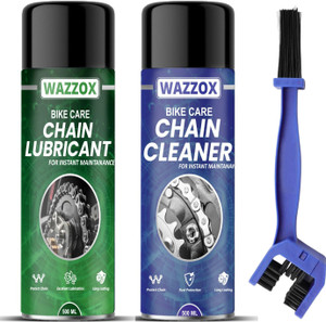 WAZZOX Motorcycle Chain Lubricant and Chain Cleaner Spray With Cleaning ...