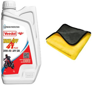Veedol Take Off 20W40 Microfiber cloth combo Conventional Engine Oil ...