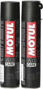MOTUL Chain Cleaner C1 (400 ml) & Chain Lube Road C2 (400 ml) | Chain ...