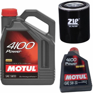 MOTUL 4100 POWER 5W30 ENGINE OIL & OIL FILTER FOR BOLERO Synthetic ...