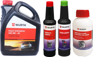 Wurth 5W-40 4L & ENGINE FLUSH & ENGINE OIL ADDITIVE & PETROL ADDITIVE ...
