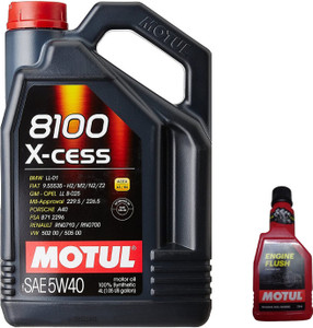 MOTUL 8100 X-CESS 5W-40(4l)+Engine Flush(250ml)Combo Full-Synthetic ...