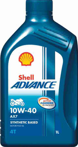 Shell Advance 10W-40 API SN MA2 Ax7 synthetic for Bike SHELL ADVANCE ...