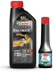 Castrol ?POWER1 Ultimate 10W-50 4T for Sports Bikes + Engine Shampoo ...