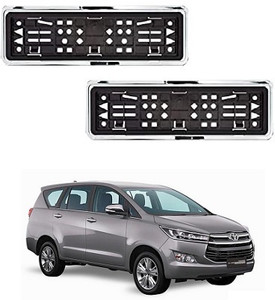 After cars Number Plate Chrome Frame (Front & Rear) for Toyota Innova ...