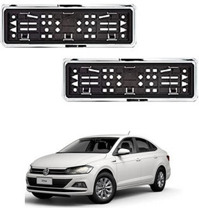 After cars Number Plate Chrome Frame (Front & Rear) for Volkswagen ...