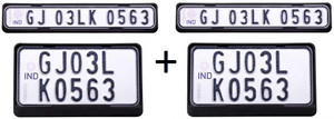 spaziogold Bike Number Plate frame for All scooty combo pack ( 2 front ...