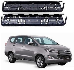 After cars Plain Number Plate in Black Colour for Toyota Innova Crysta ...