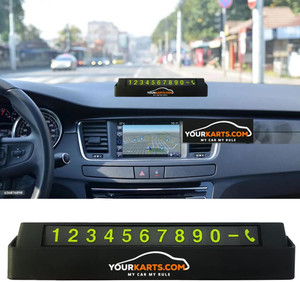YOURKARTS.COM Car Phone Number Dashboard Display Plate | Push Down to ...