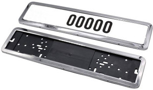 Bubu Universal Car chrome front back number plate suitable for All Car ...