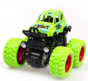 JAMFRO Mini Monster Cars for Kids Big Rubber Tires (Pack 1),Pull and Go ...