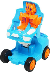 ROSEFAIR Unbreakable Pull-Back Vehicles, Push-and-Go Transformer Robot ...