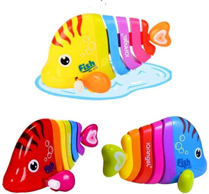 HAZIRO Crawling Fish Toy Movable Wag Shake Tail Aquatic Animal Key ...