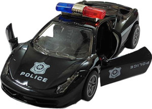 Vasuki Die Cast Metal Police Car Toy For Kids [Pull Back Action] - Die ...