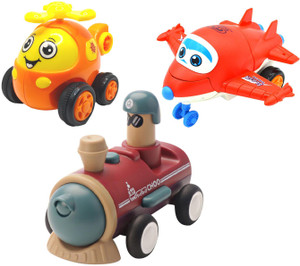Vaniha Unbreakable Four-Wheel Drive Friction Powered Diecast Toy Set ...