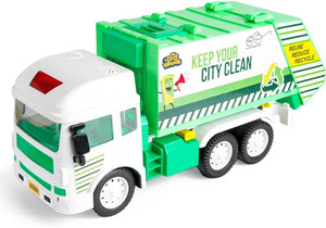 WiseWalker Kids Clean City Garbage Truck Friction Powered Realistic ...
