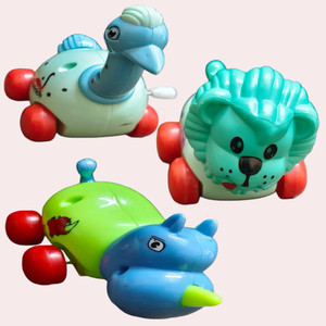 AKFLICKS PUSH PULL KIDS ANIMAL TOY SET OFF 3 - PUSH PULL KIDS ANIMAL ...