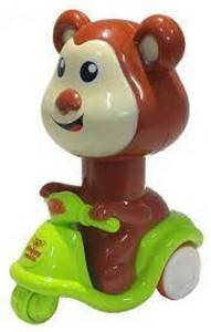 Gedlly MOTO Push head & down see wheels spin monkey motorcycle toy for ...