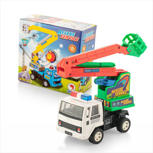 WooZee RESCUE SERVICES CRANE Miniature Pull Back Rescue Vehicle||ABS ...